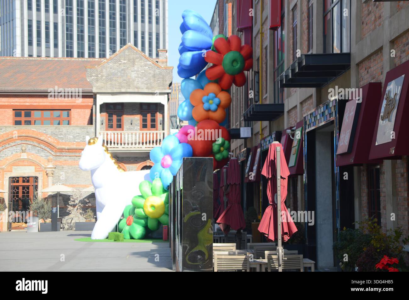 Horse-themed art installations in Shanghai, China, 12 January, 2026 ...