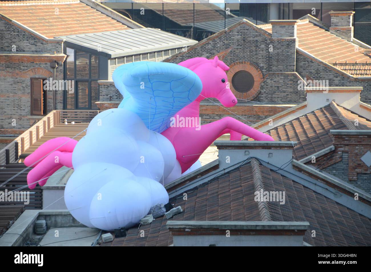 Horse-themed art installations in Shanghai, China, 12 January, 2026 ...