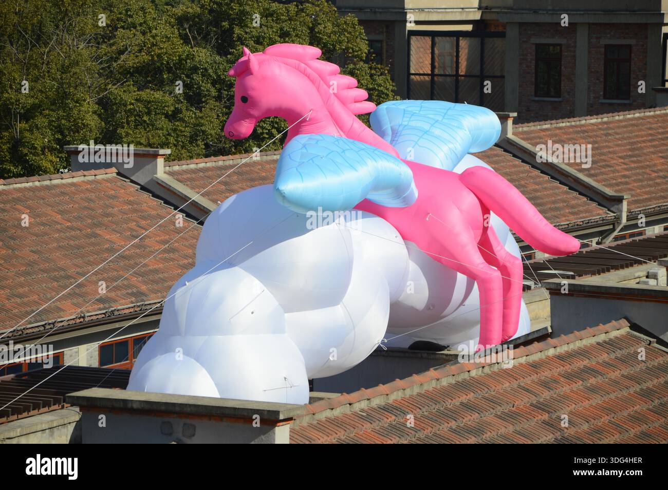 Horse-themed art installations in Shanghai, China, 12 January, 2026 ...