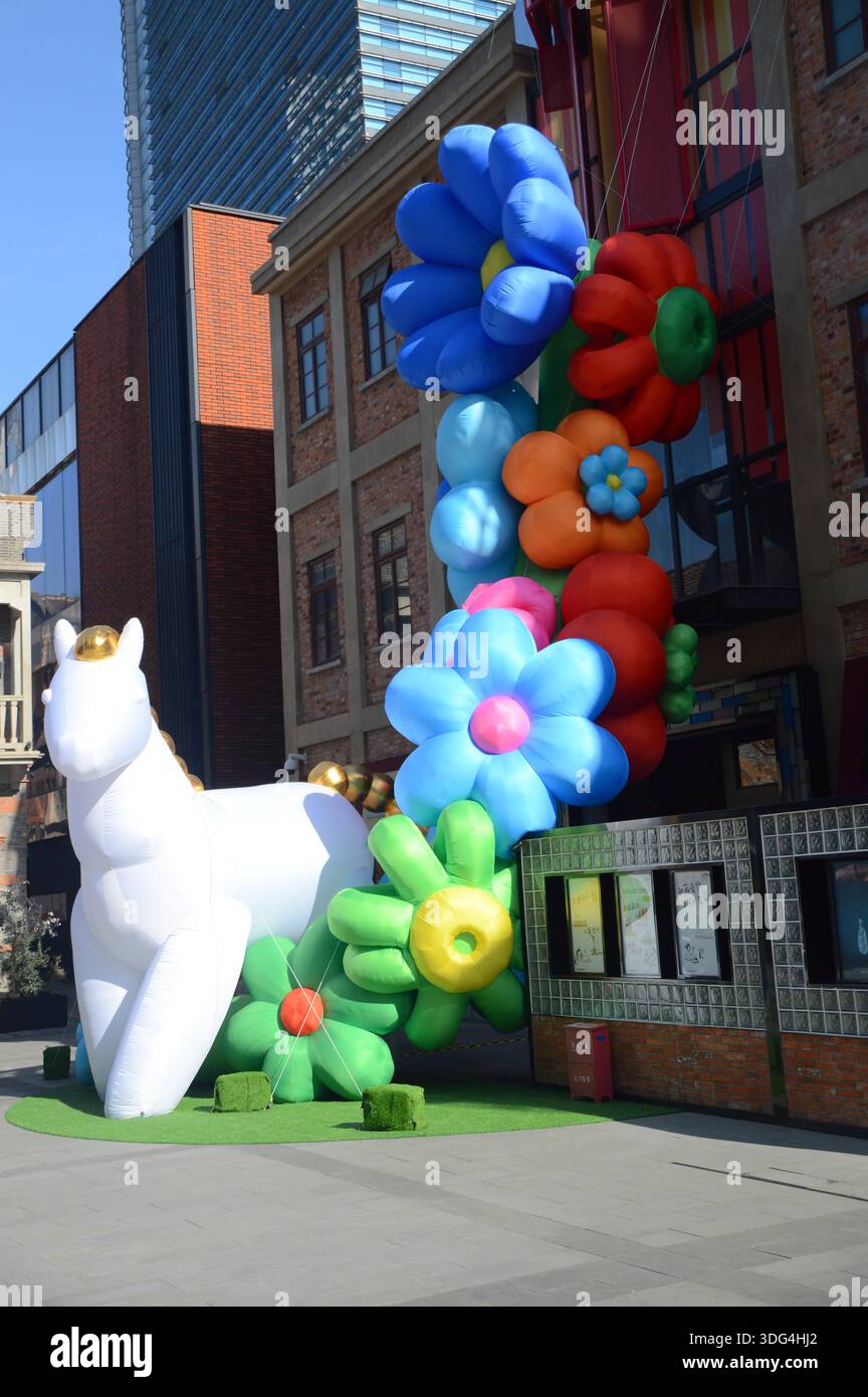 Horse-themed art installations in Shanghai, China, 12 January, 2026 ...
