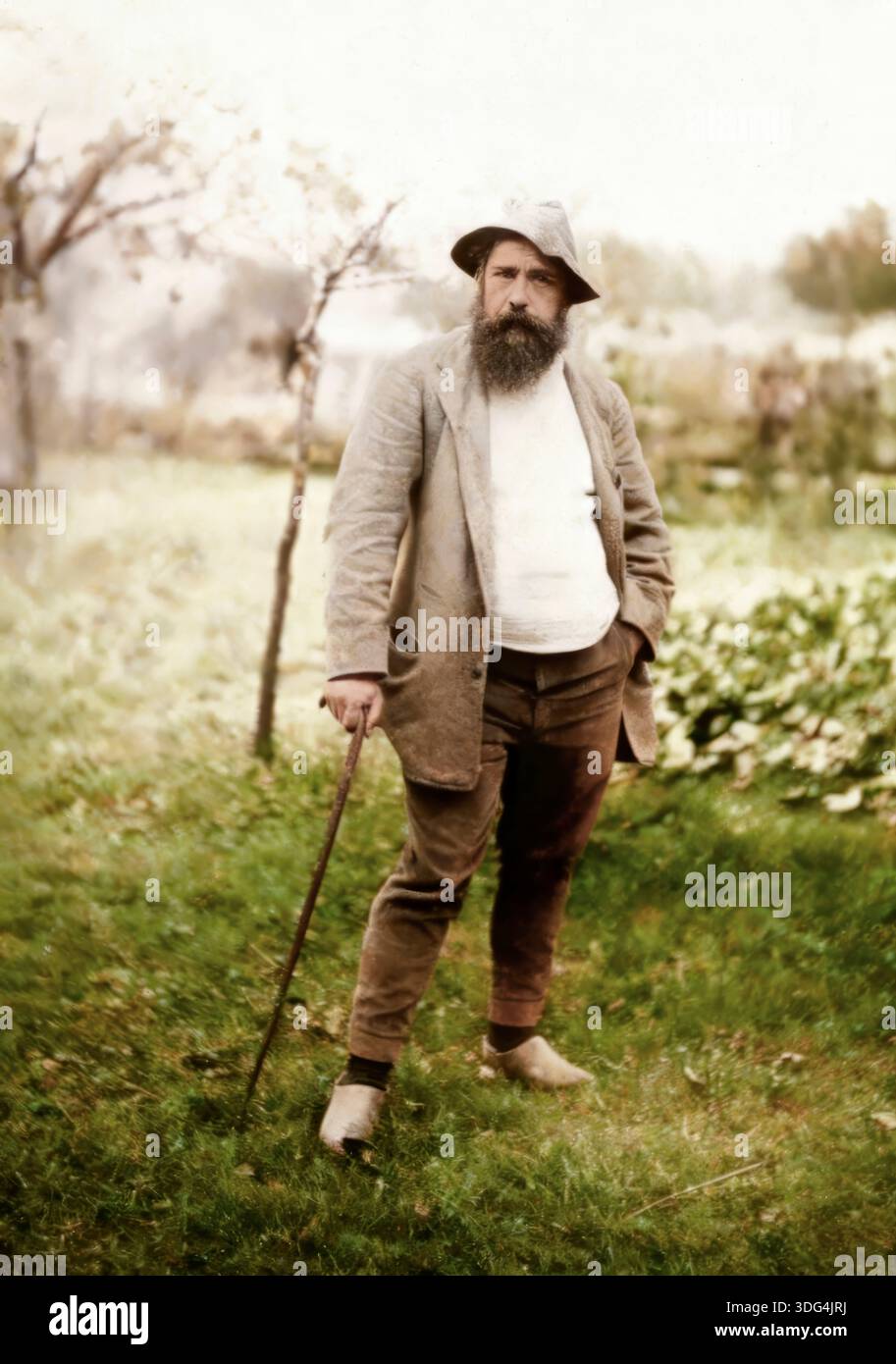 Portrait of Claude Monet, garden at Giverny, 1840 – 1926, French ...