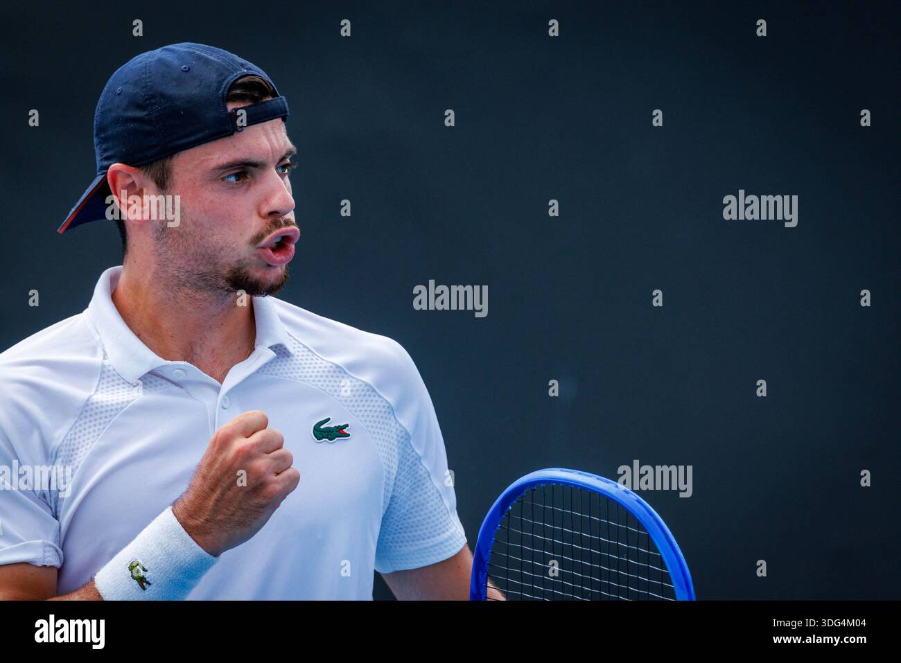 France’s Arthur Gea during a final round qualifying match against ...