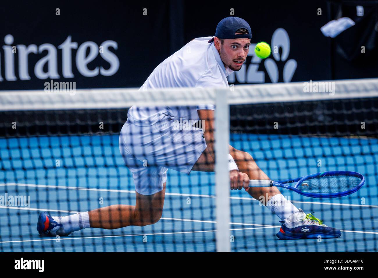 France’s Arthur Gea during a final round qualifying match against ...