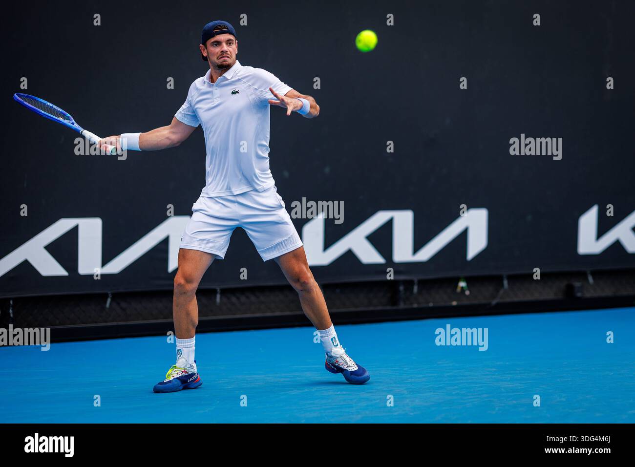 France’s Arthur Gea during a final round qualifying match against ...