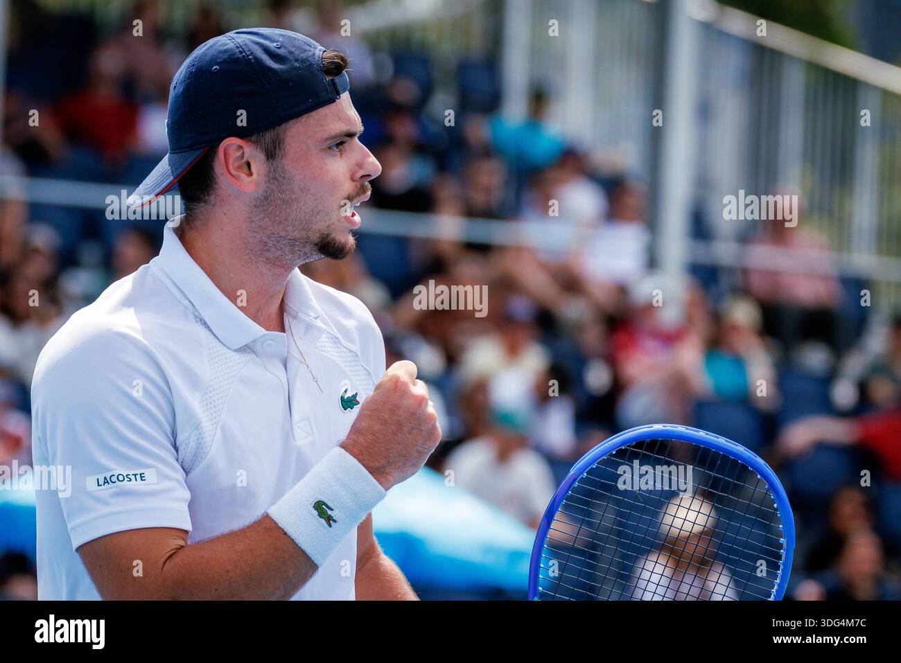 France’s Arthur Gea during a final round qualifying match against ...
