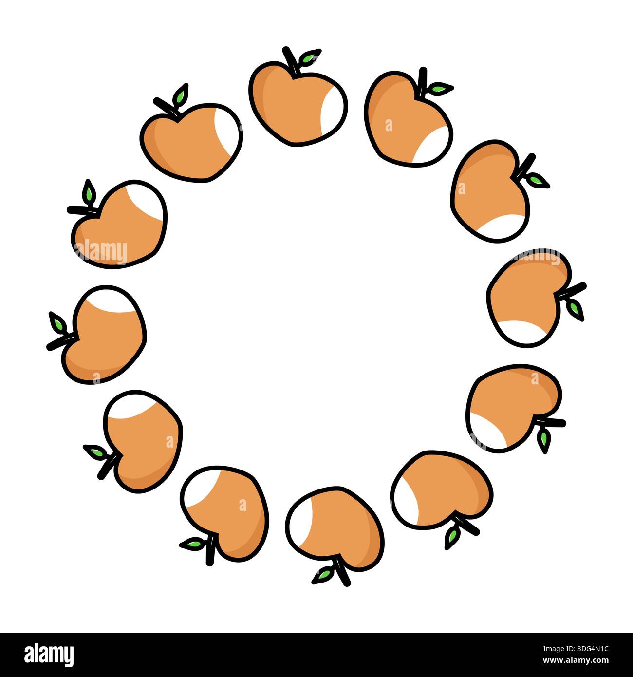 Modern leaf wreath frame Stock Vector Images - Alamy