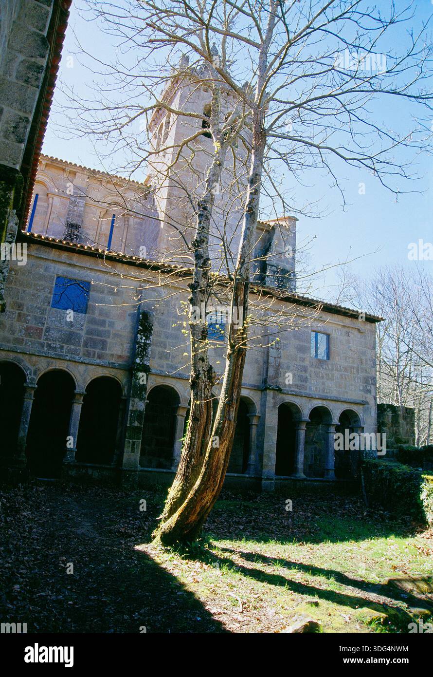 Cloister. Monastery of Santa Cristina de Ribas de Sil. Ribeira Sacra ...