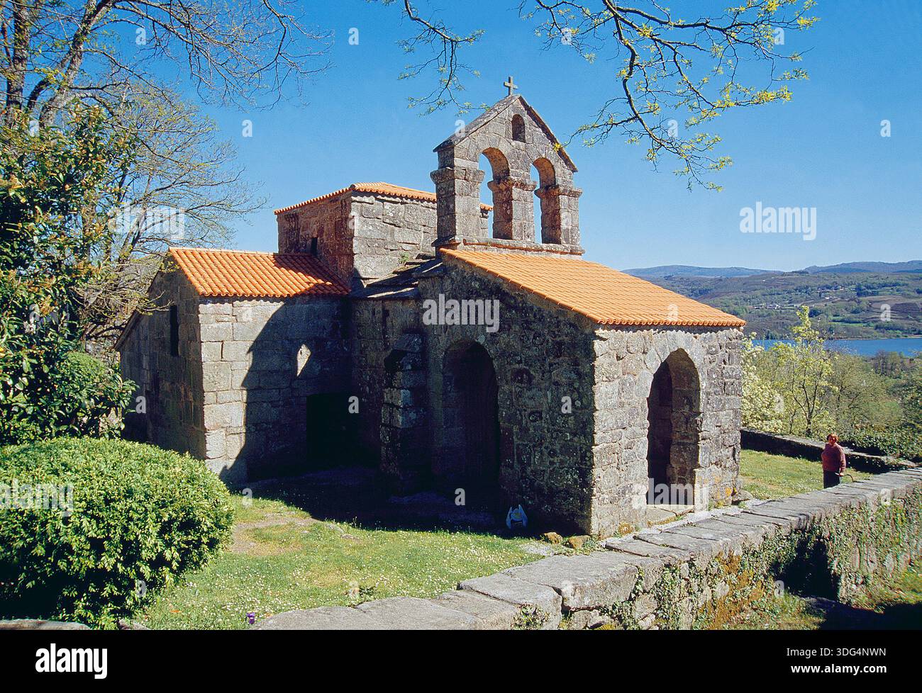 Santa Comba church. Bande, Orense province, Galicia, Spain Stock Photo ...