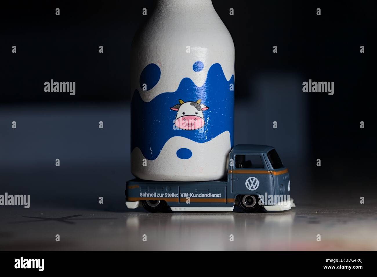 Mantova, Italy - 22ND MAY 2025 - Hot Wheels replica blue Volkswagen T2 ...