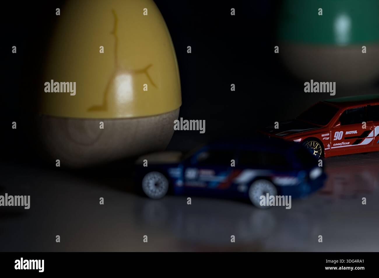 Mantova, Italy - 22ND MAY 2025 - Hot Wheels replicas of a blue and a ...