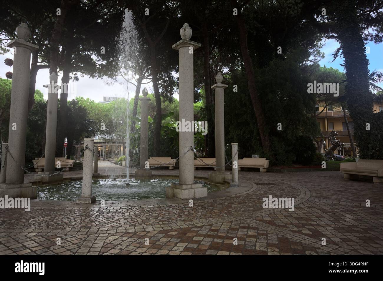 Milano Marittima, Italy - 22ND SEPTEMBER 2025 - Fountain decorated by ...