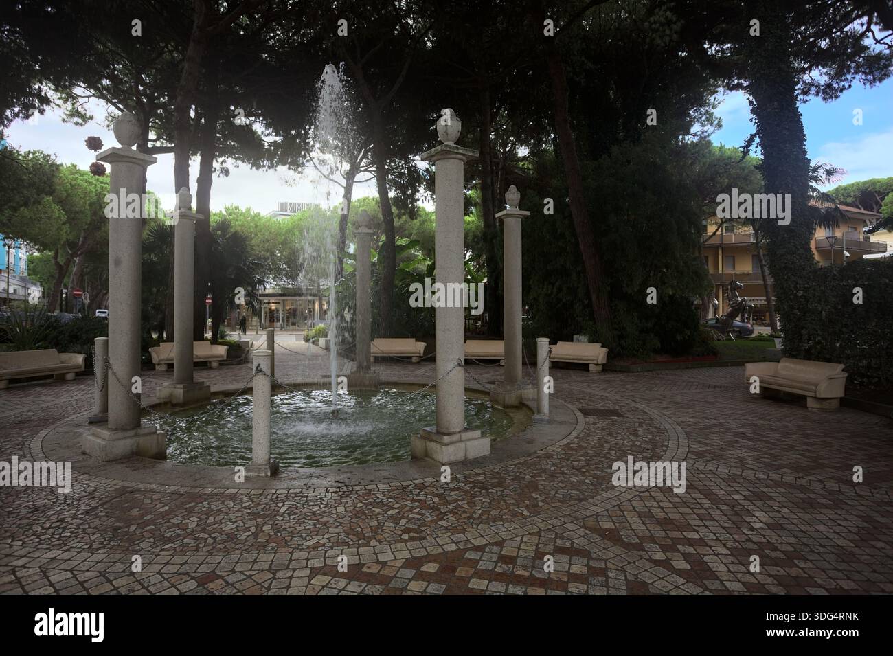 Milano Marittima, Italy - 22ND SEPTEMBER 2025 - Fountain decorated by ...