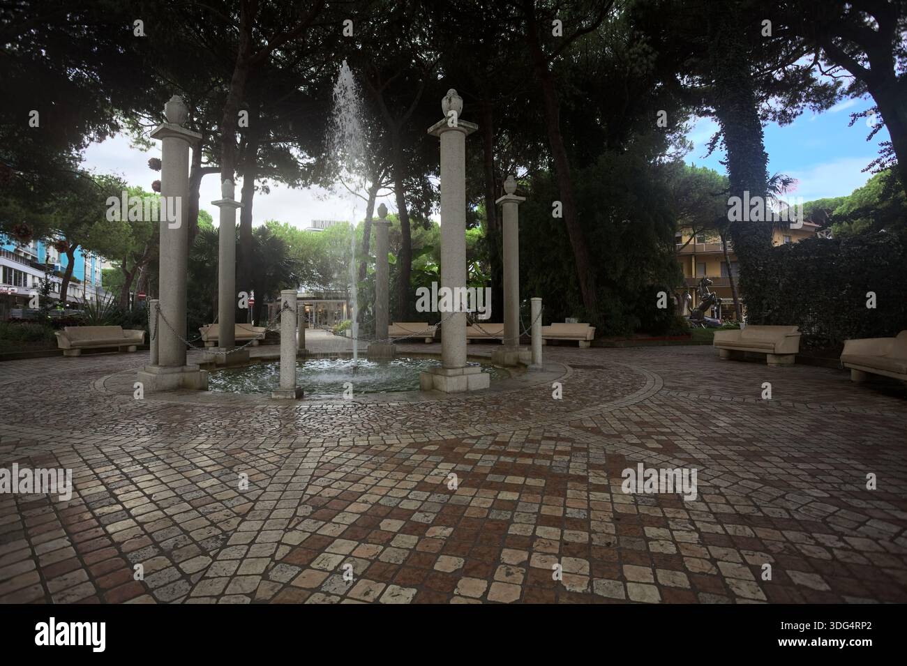 Milano Marittima, Italy - 22ND SEPTEMBER 2025 - Fountain decorated by ...