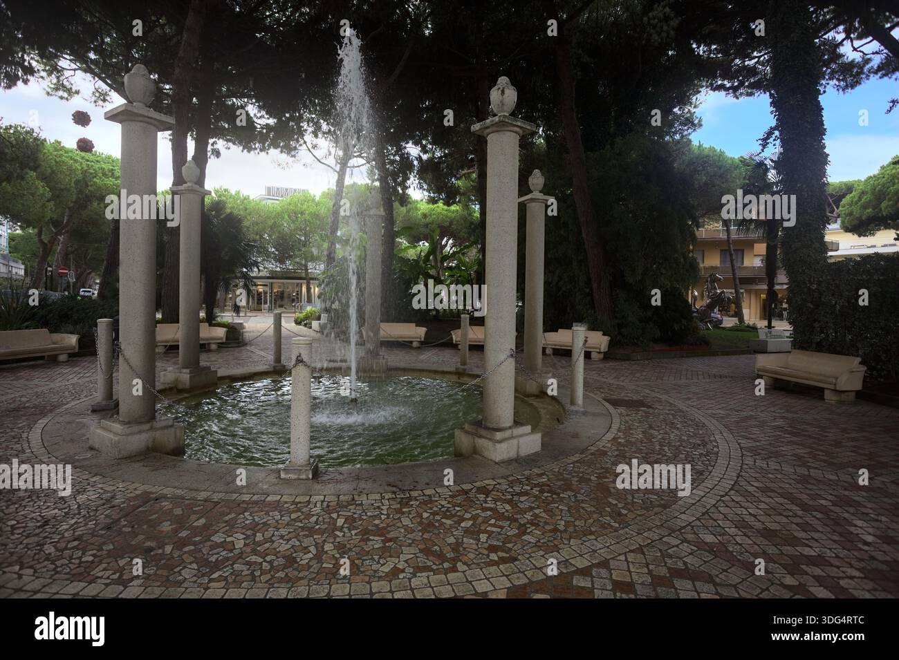 Milano Marittima, Italy - 22ND SEPTEMBER 2025 - Fountain decorated by ...
