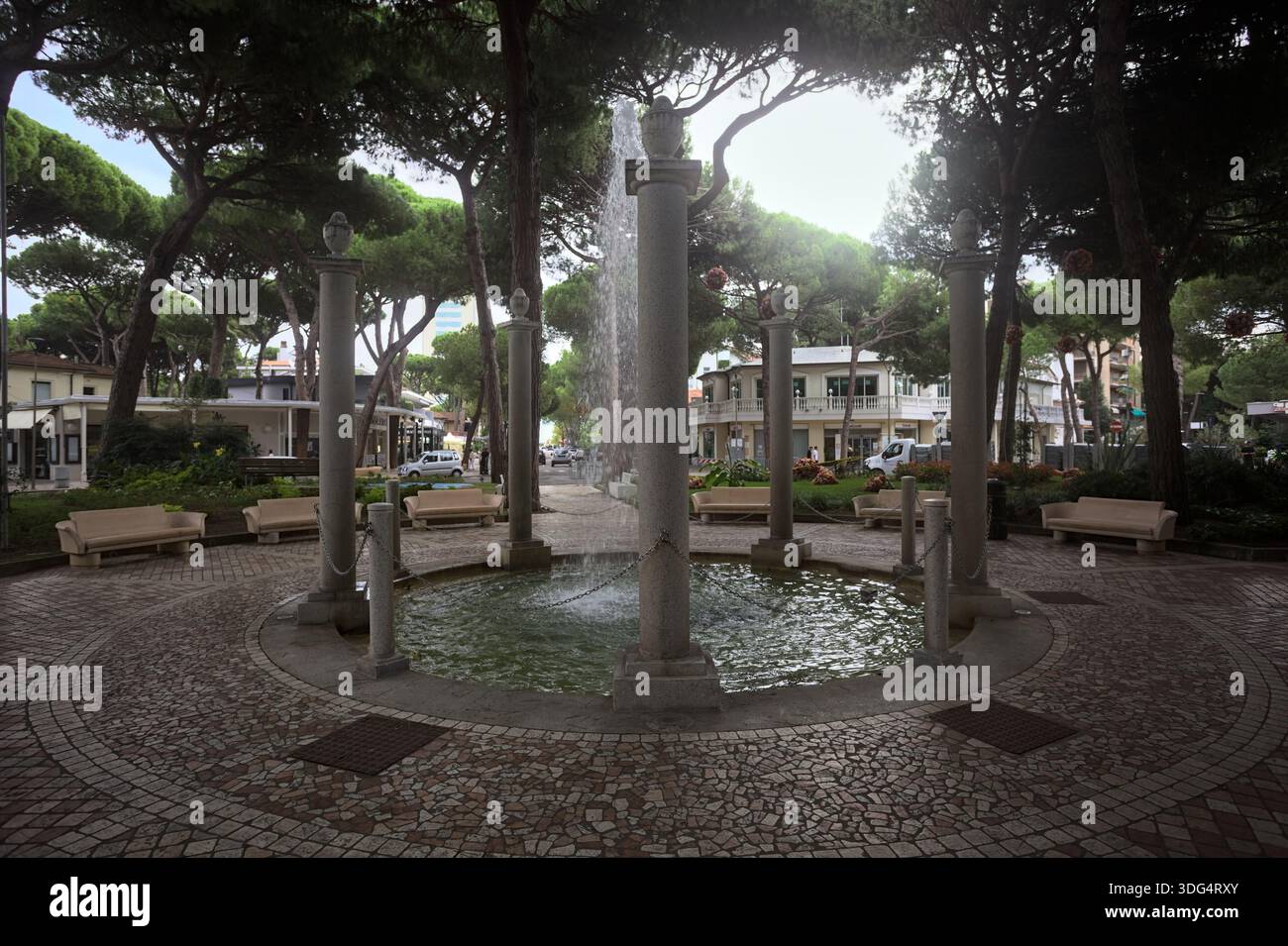 Milano Marittima, Italy - 22ND SEPTEMBER 2025 - Fountain decorated by ...