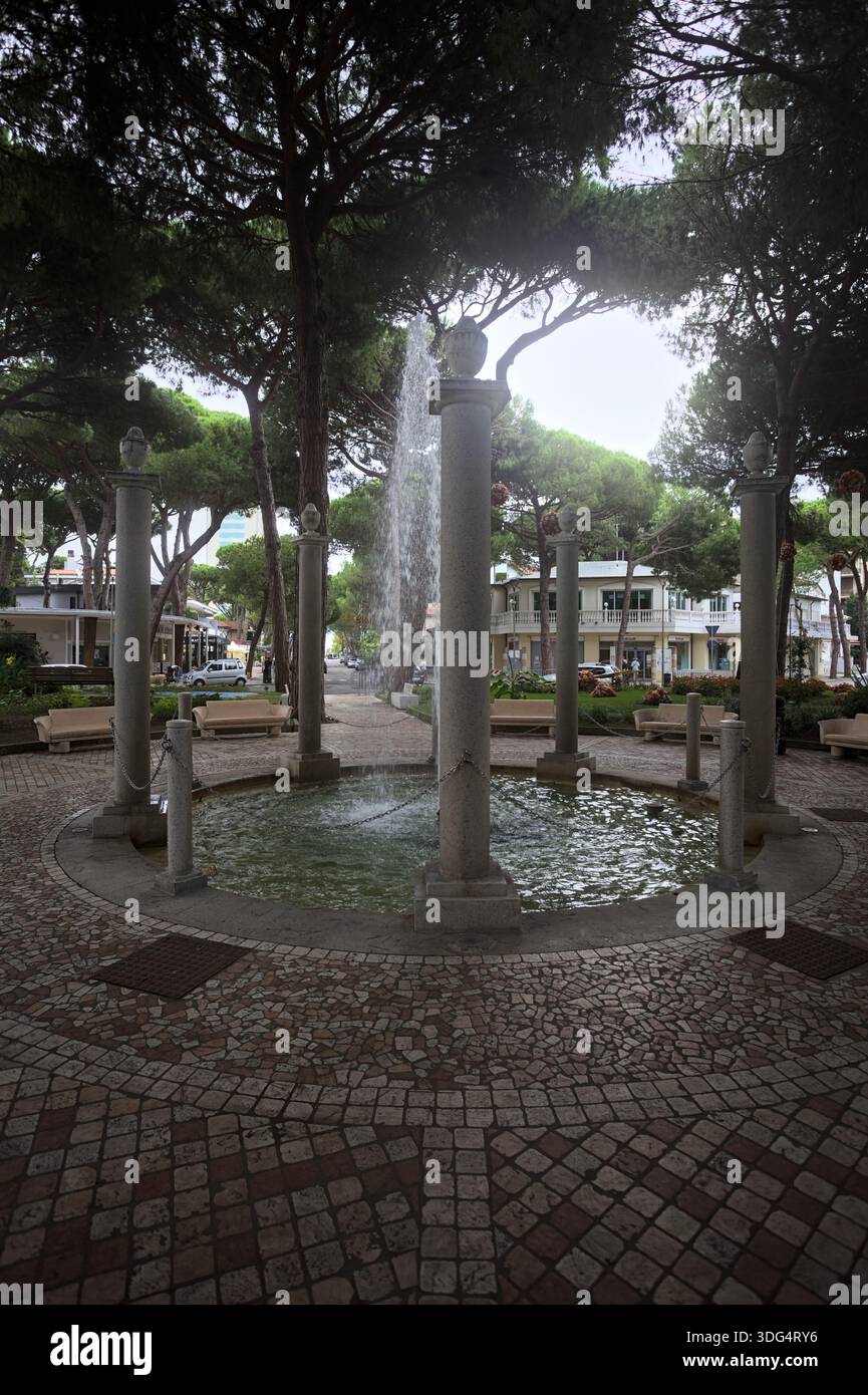 Milano Marittima, Italy - 22ND SEPTEMBER 2025 - Fountain decorated by ...