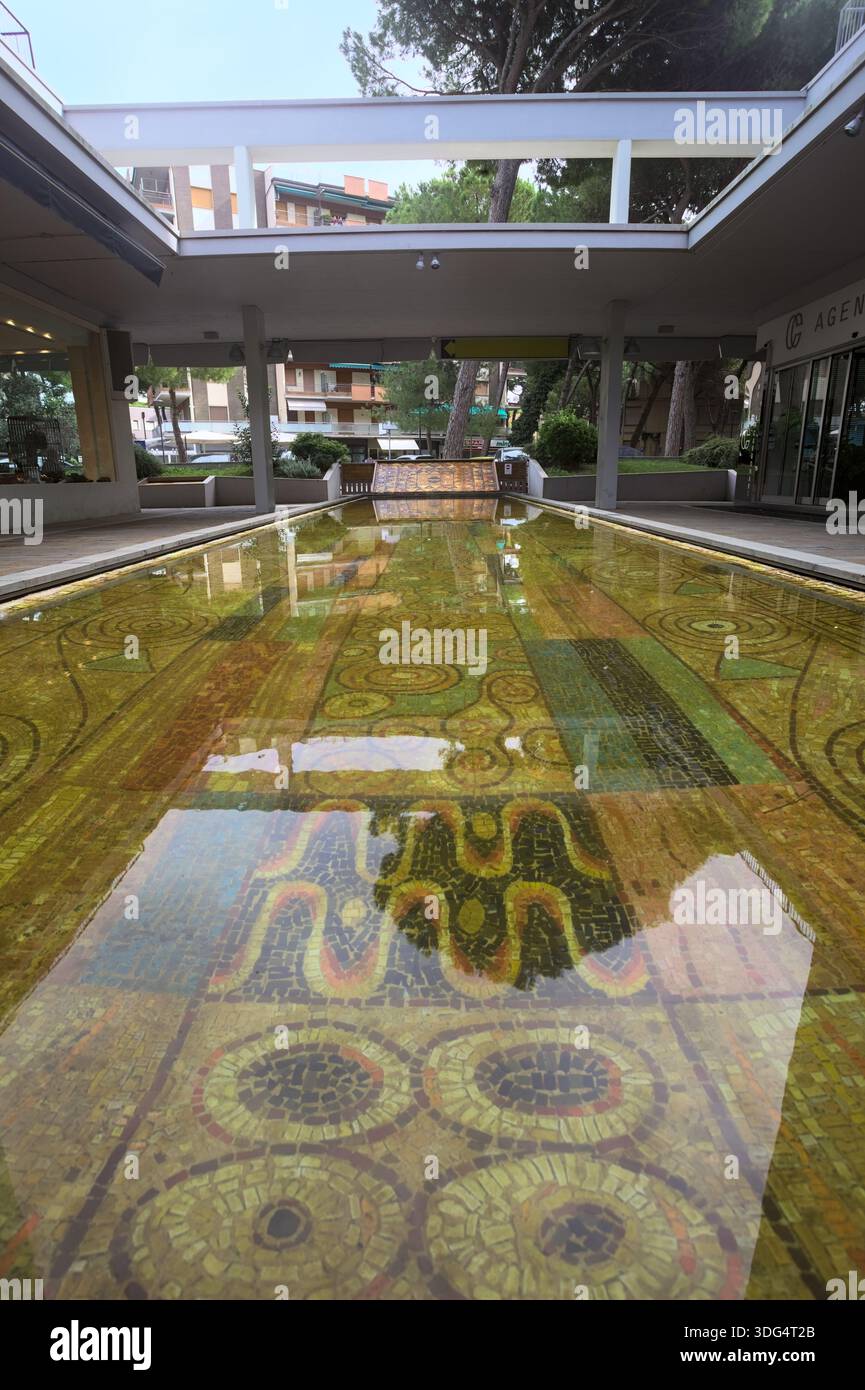 Milano Marittima, Italy - 22ND SEPTEMBER 2025 - Pool and fountain with ...