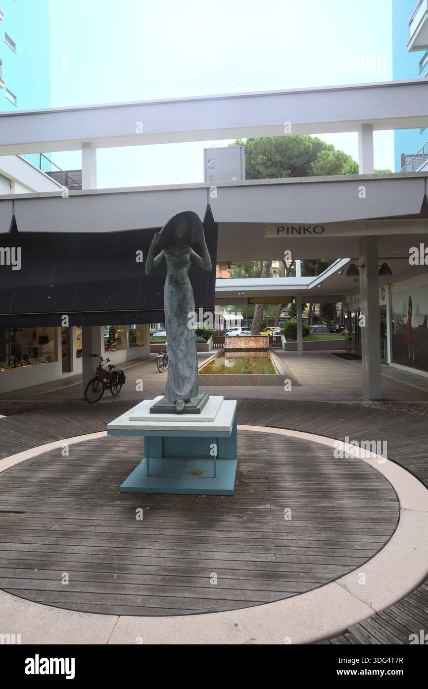 Milano Marittima, Italy - 22ND SEPTEMBER 2025 - Iron statue next to the ...