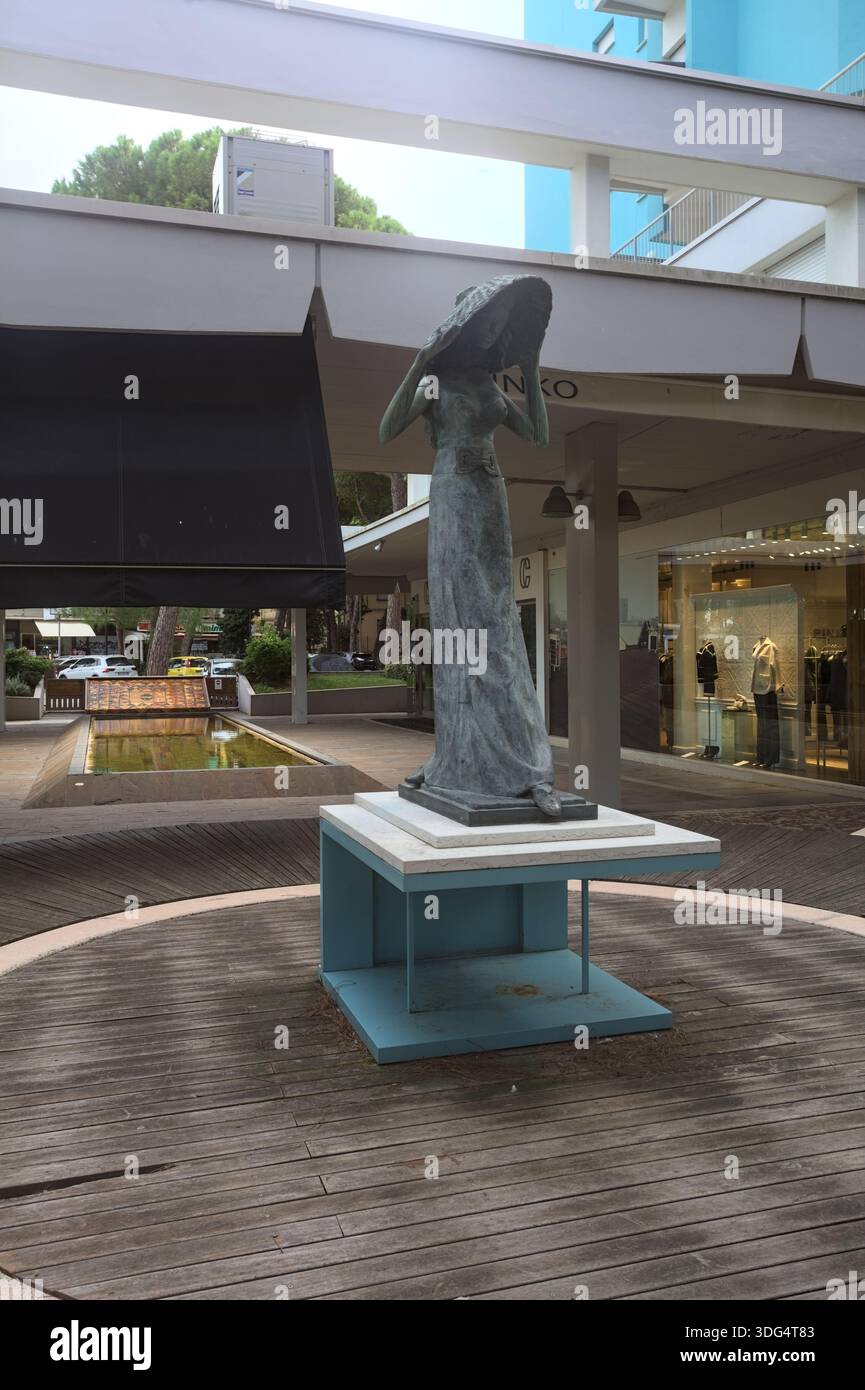 Milano Marittima, Italy - 22ND SEPTEMBER 2025 - Iron statue next to the ...