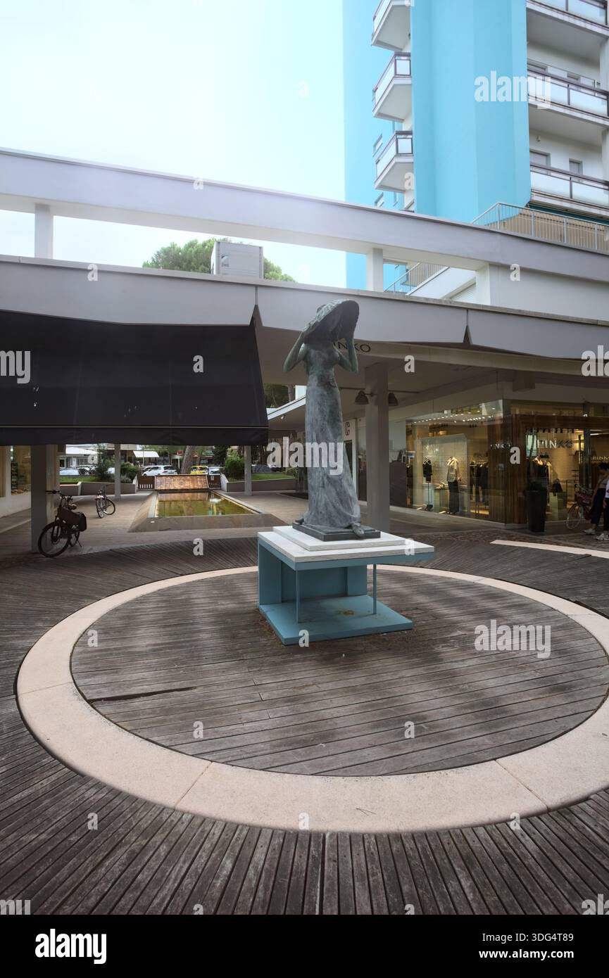 Milano Marittima, Italy - 22ND SEPTEMBER 2025 - Iron statue next to the ...