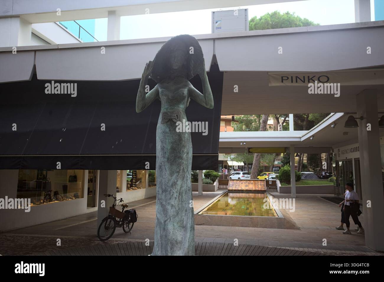 Milano Marittima, Italy - 22ND SEPTEMBER 2025 - Iron statue next to the ...
