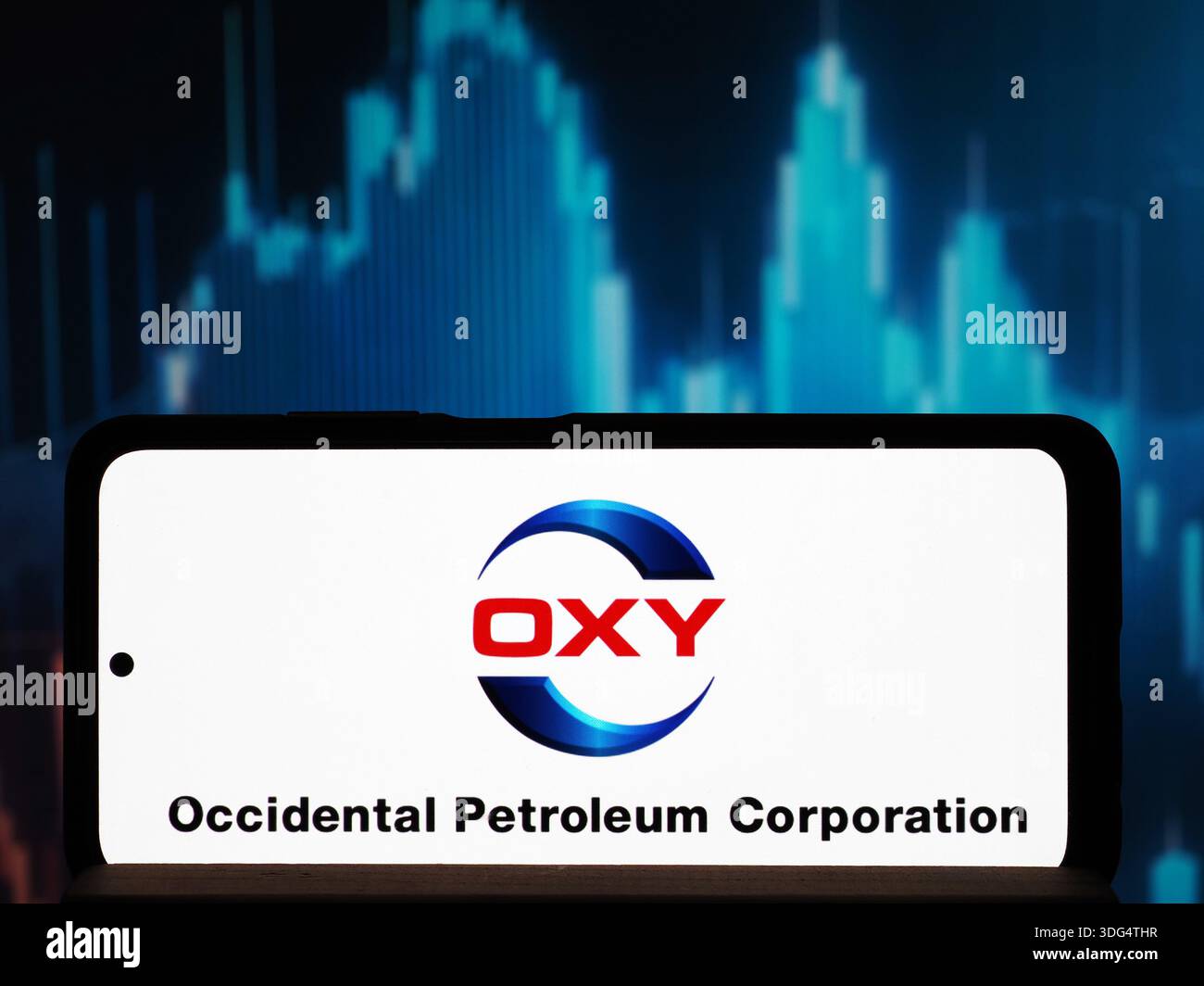 In this photo illustration, the Occidental Petroleum Corporation logo ...