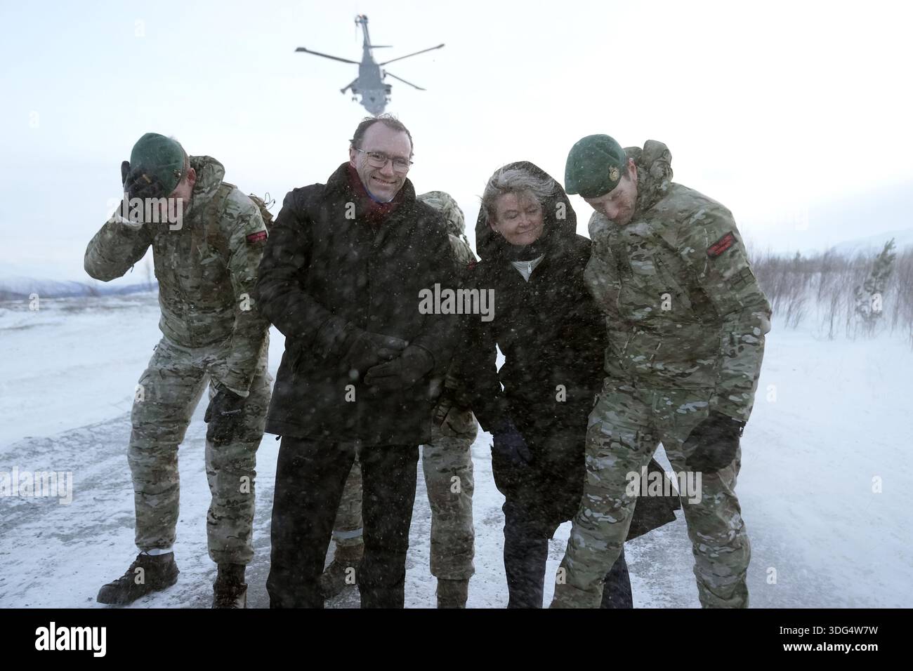 Foreign Secretary Yvette Cooper at Mauken Training Area during her ...