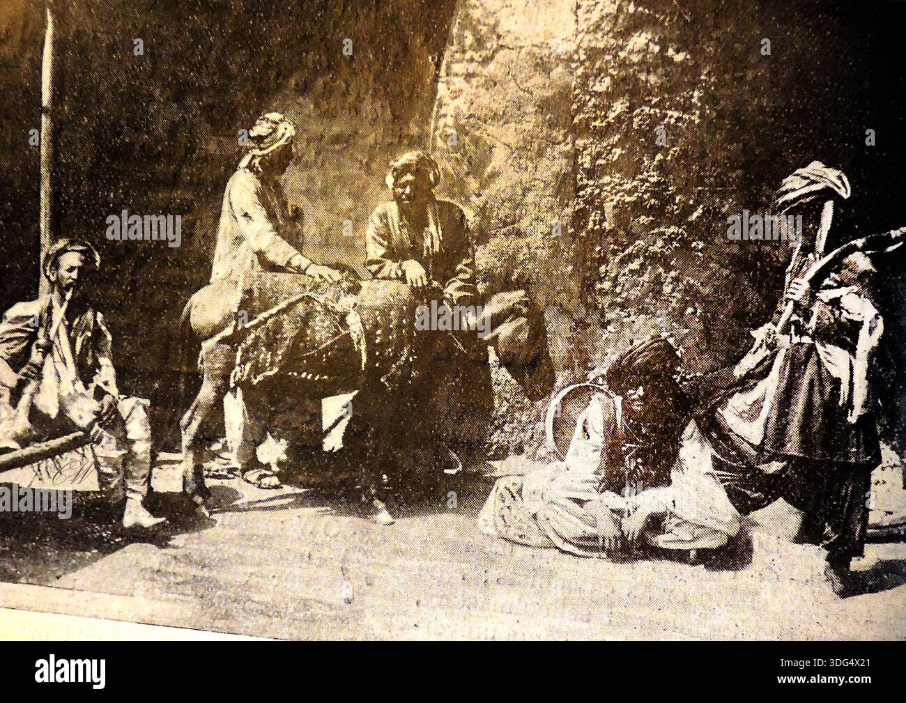 A group of Afghan merchants photographed in 1903 Stock Photo - Alamy