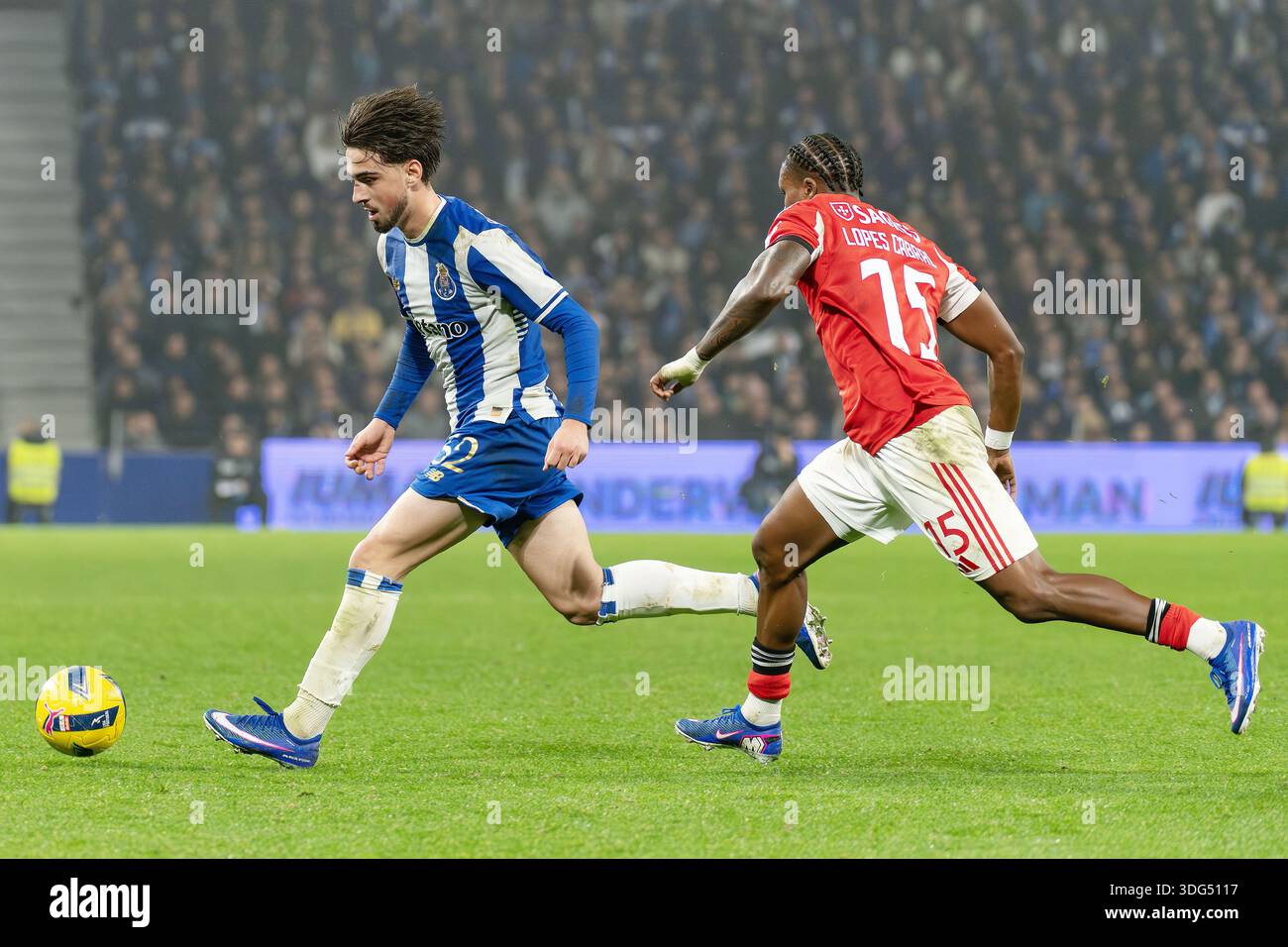 Martim Fernandes of Porto and Sidny Lopes Cabral of Benfica during the ...