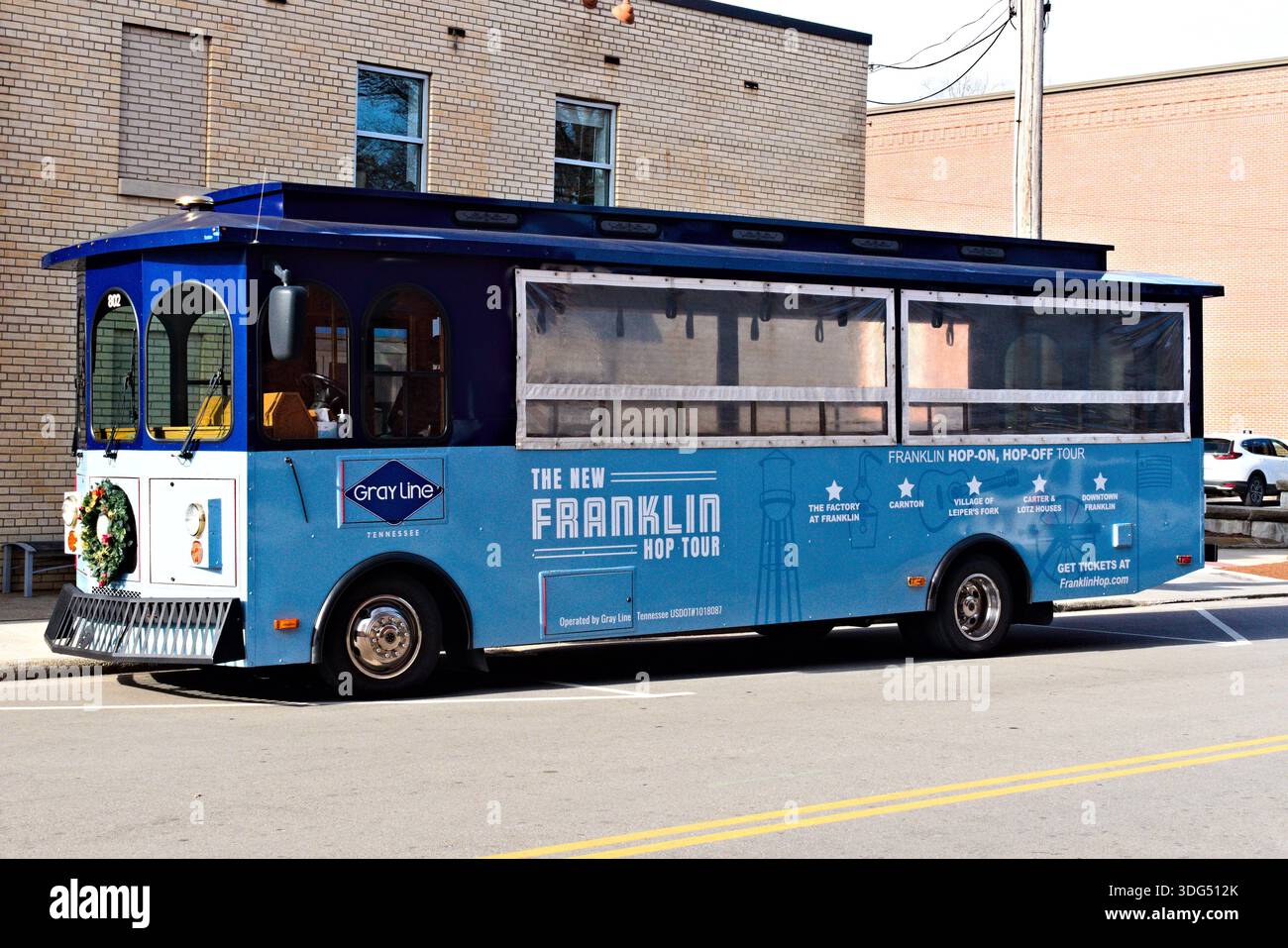 Franklin, TN – December 11, 2025: The Franklin Hop Trolley Tour is a ...
