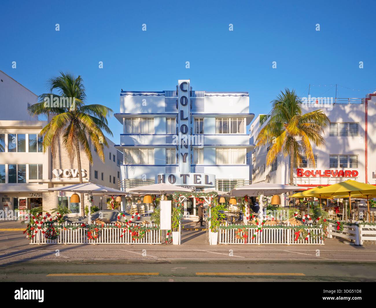 Hotel on Ocean Drive Miami Beach United States of America, USA Stock ...