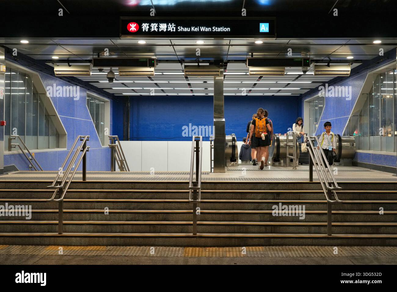HONG KONG, CHINA - NOVEMBER 16, 2025: People enter Shau Kei Wan Station ...