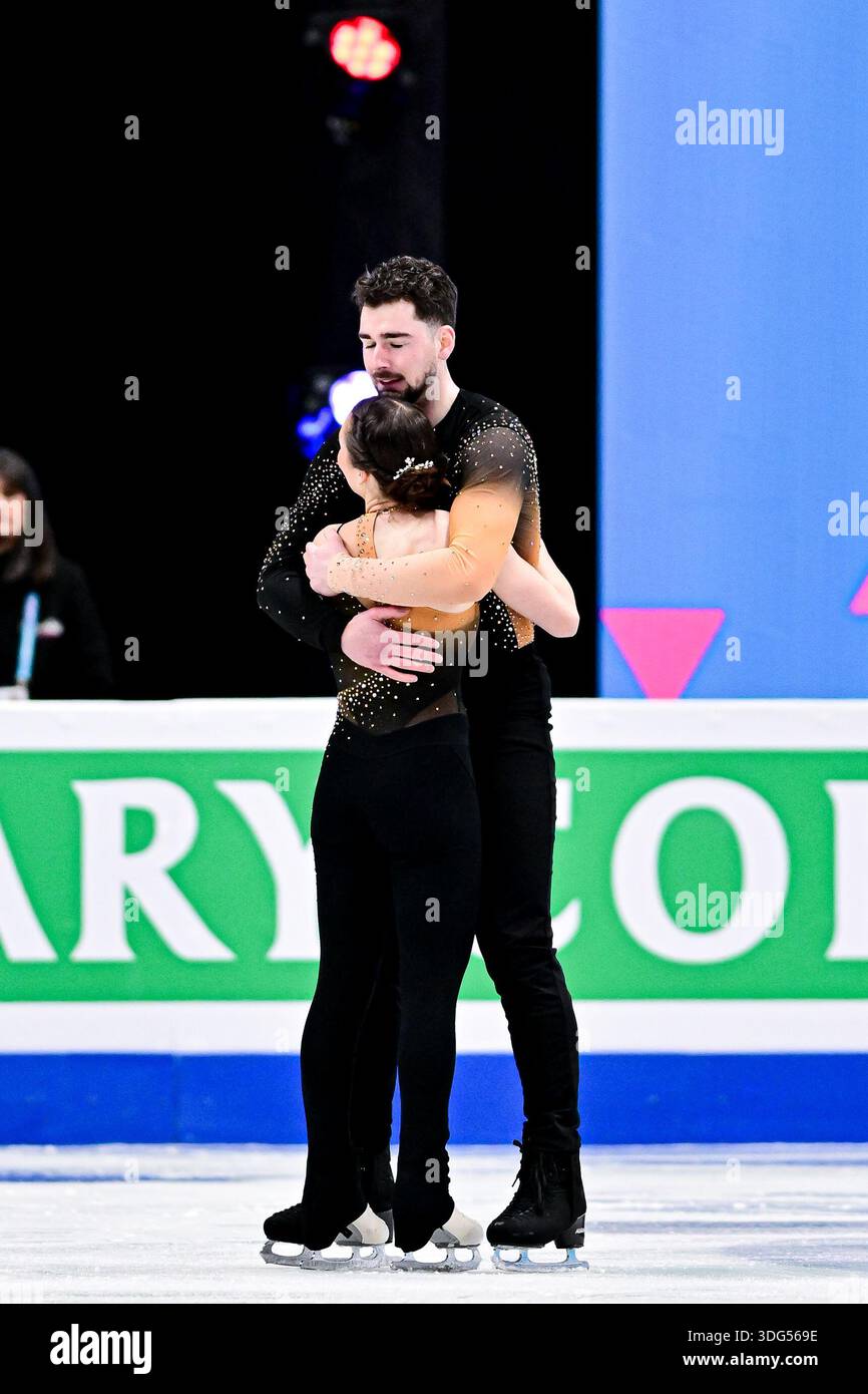Annika HOCKE & Robert KUNKEL (GER), during Pairs Short Program, at the ...