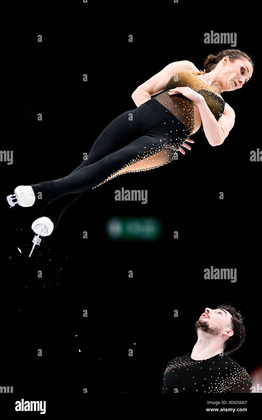 Annika HOCKE & Robert KUNKEL (GER), during Pairs Short Program, at the ...