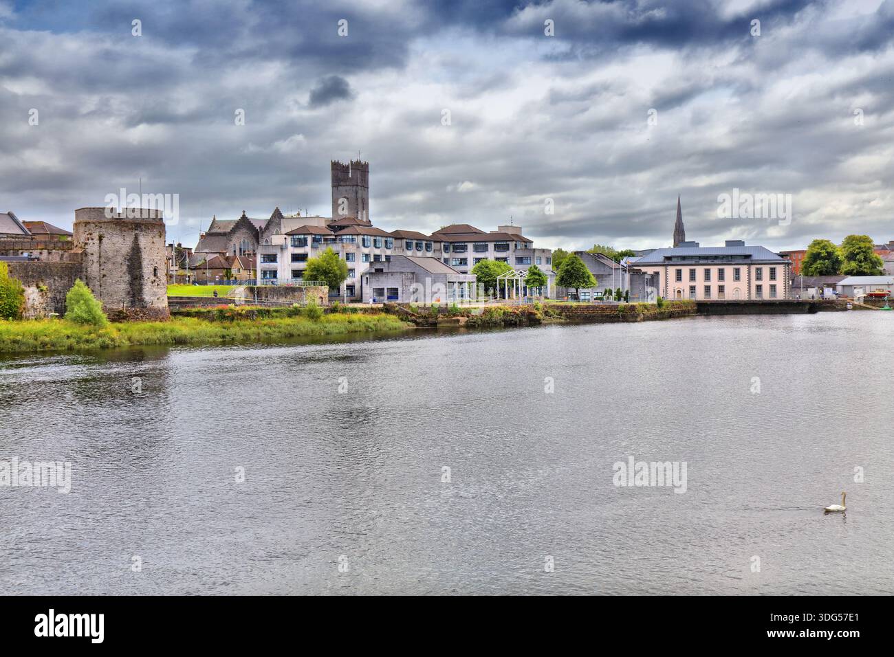 Limerick city in Ireland. River Shannon HDR skyline Stock Photo - Alamy