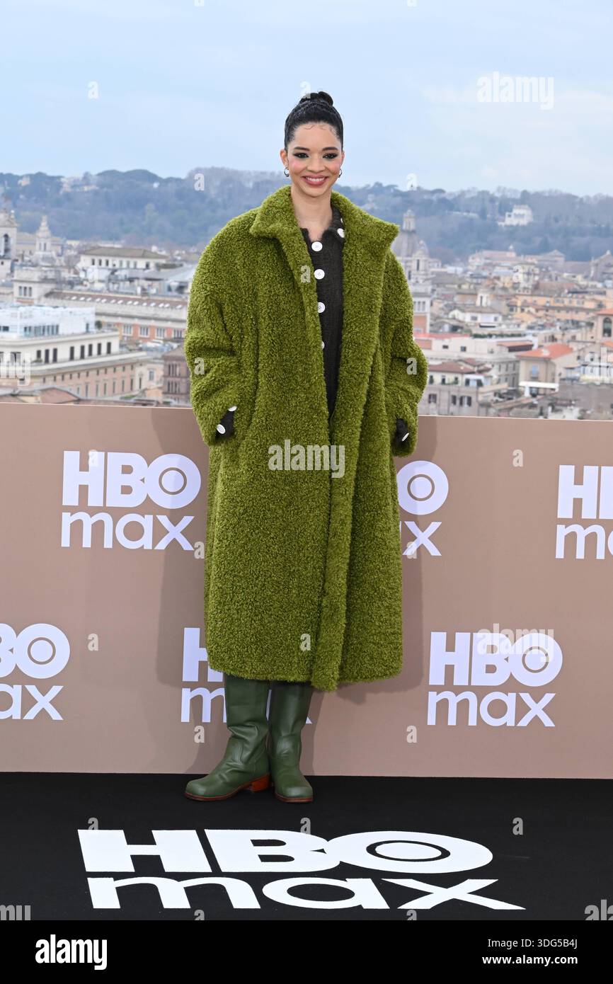 Rome: Hotel De La Ville. HBO Max Italia Photocall. Pictured: Tanzyn ...