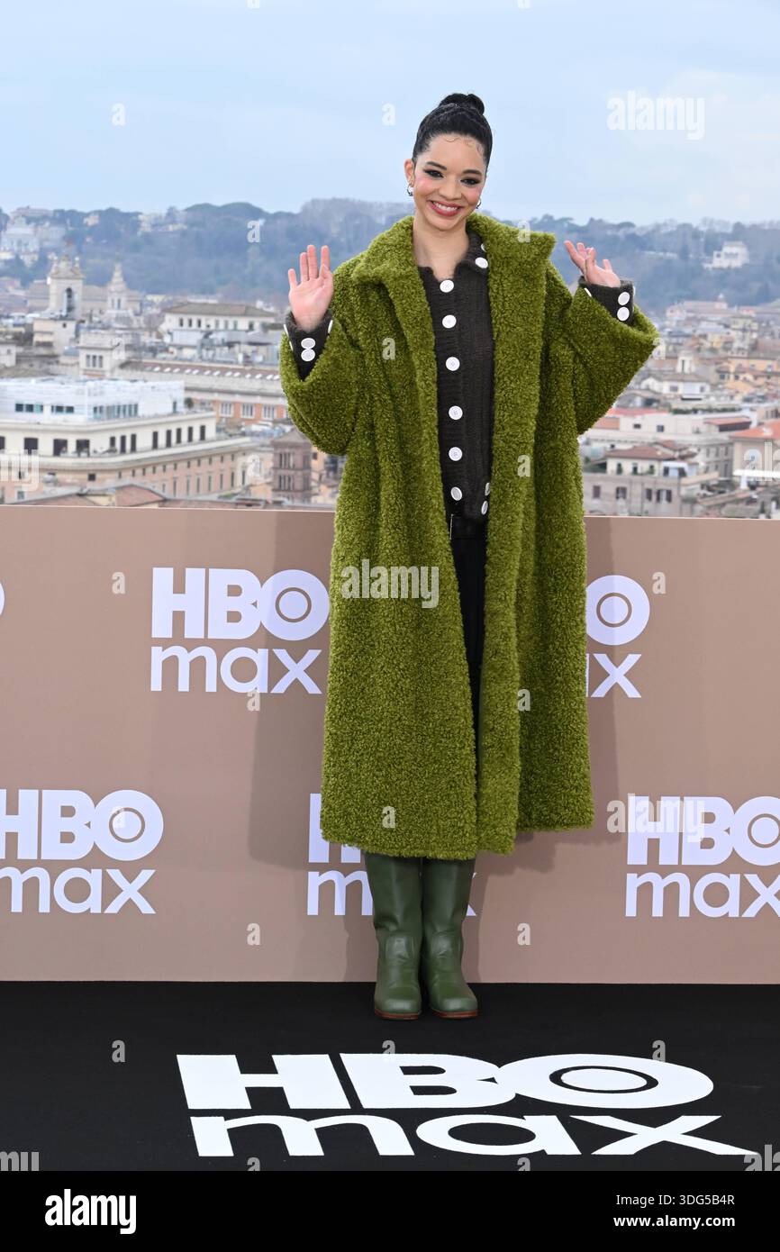 Rome: Hotel De La Ville. HBO Max Italia Photocall. Pictured: Tanzyn ...