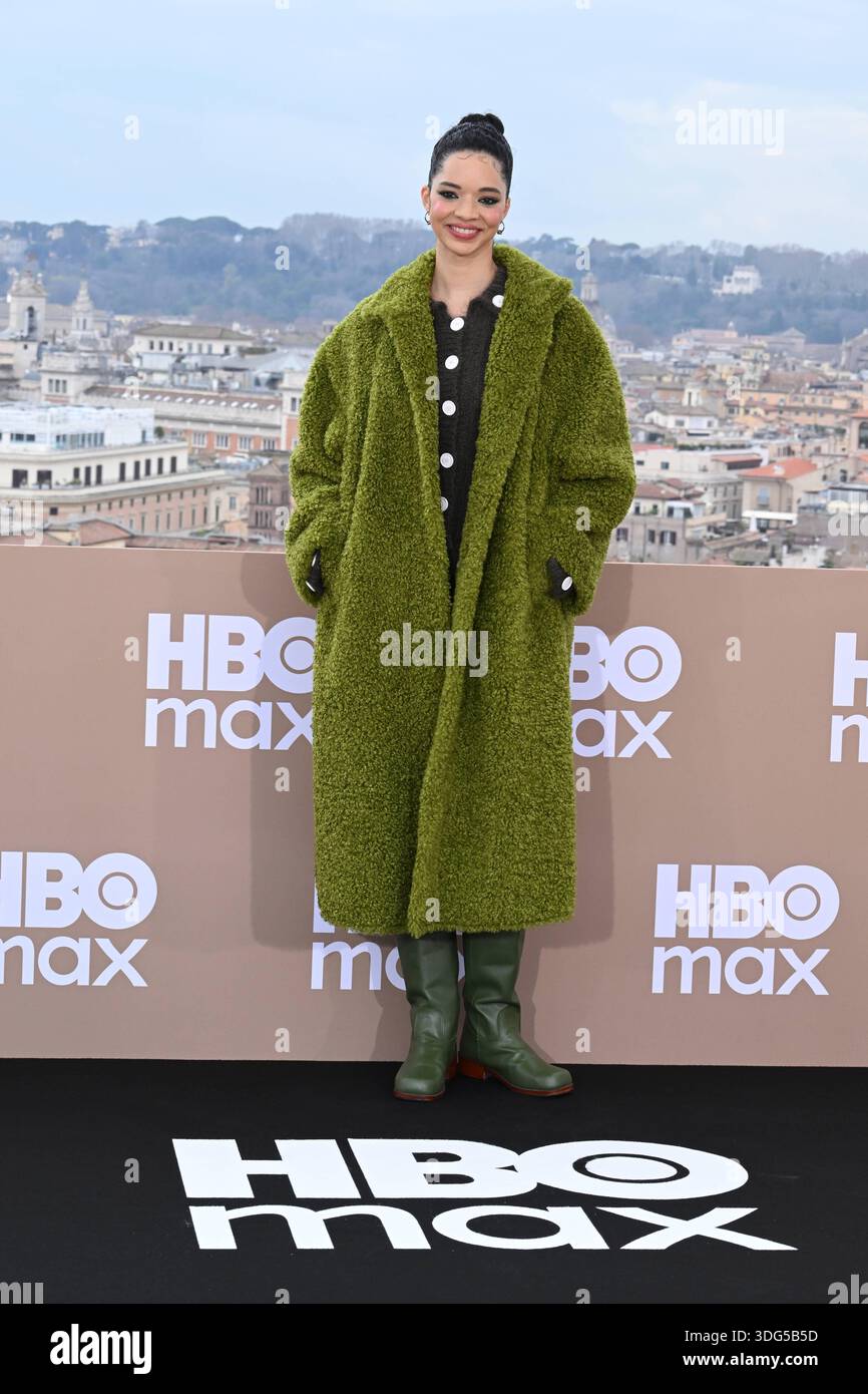 Rome: Hotel De La Ville. HBO Max Italia Photocall. Pictured: Tanzyn ...