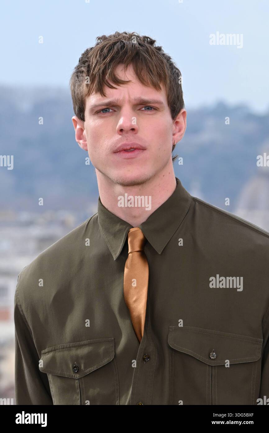 Rome: Hotel De La Ville. HBO Max Italia Photocall. Pictured: Finn ...
