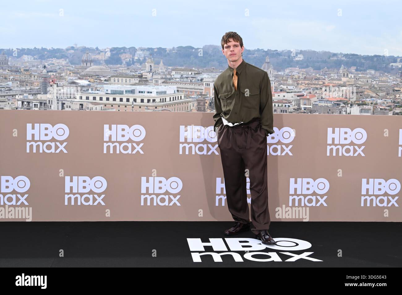 Rome: Hotel De La Ville. HBO Max Italia Photocall. Pictured: Finn ...