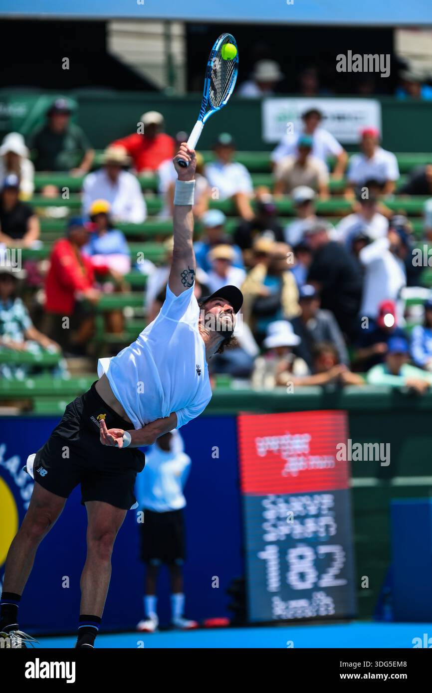 Jordan Thompson (AUS) is seen in action during the tennis match with ...