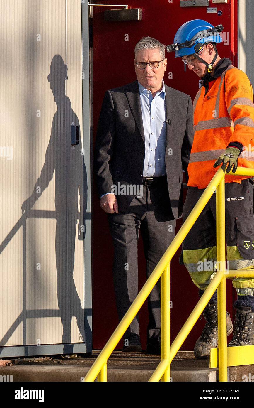 Prime Minister Sir Keir Starmer during a visit to the SSE National ...