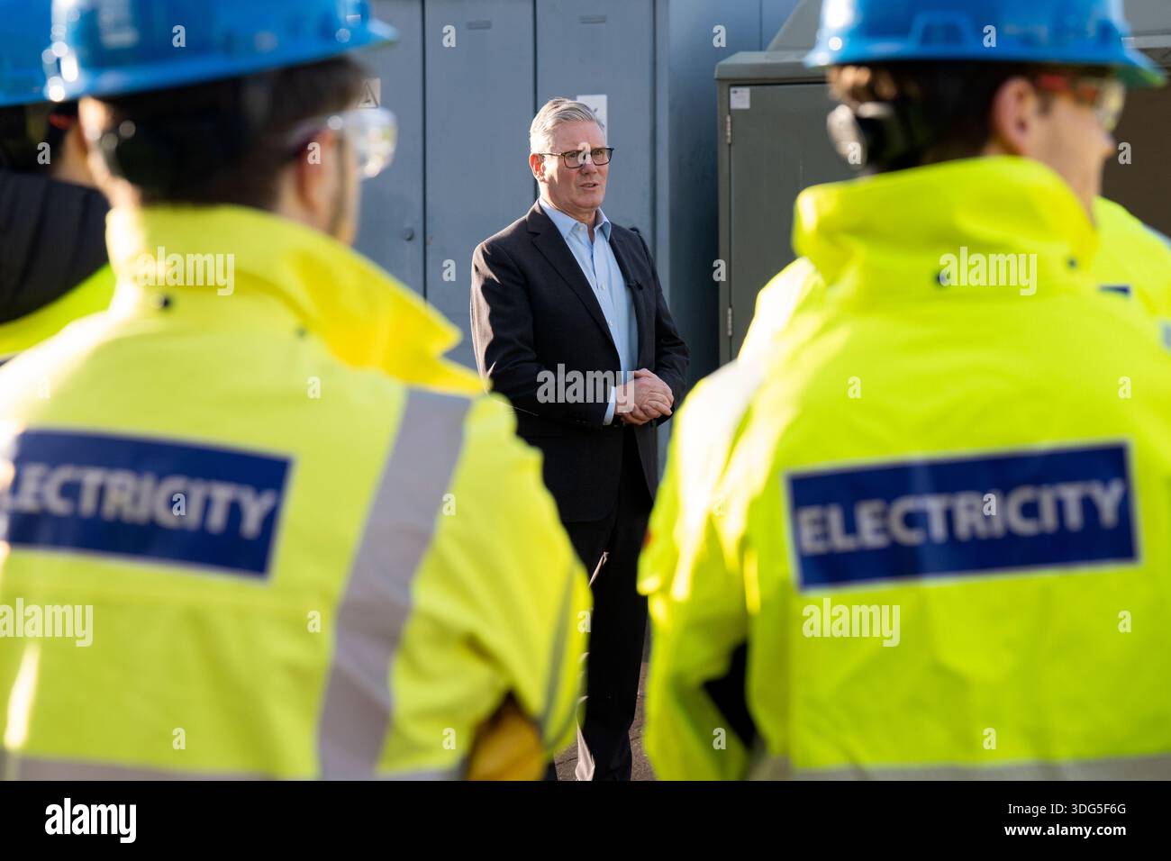 Prime Minister Sir Keir Starmer during a visit to the SSE National ...