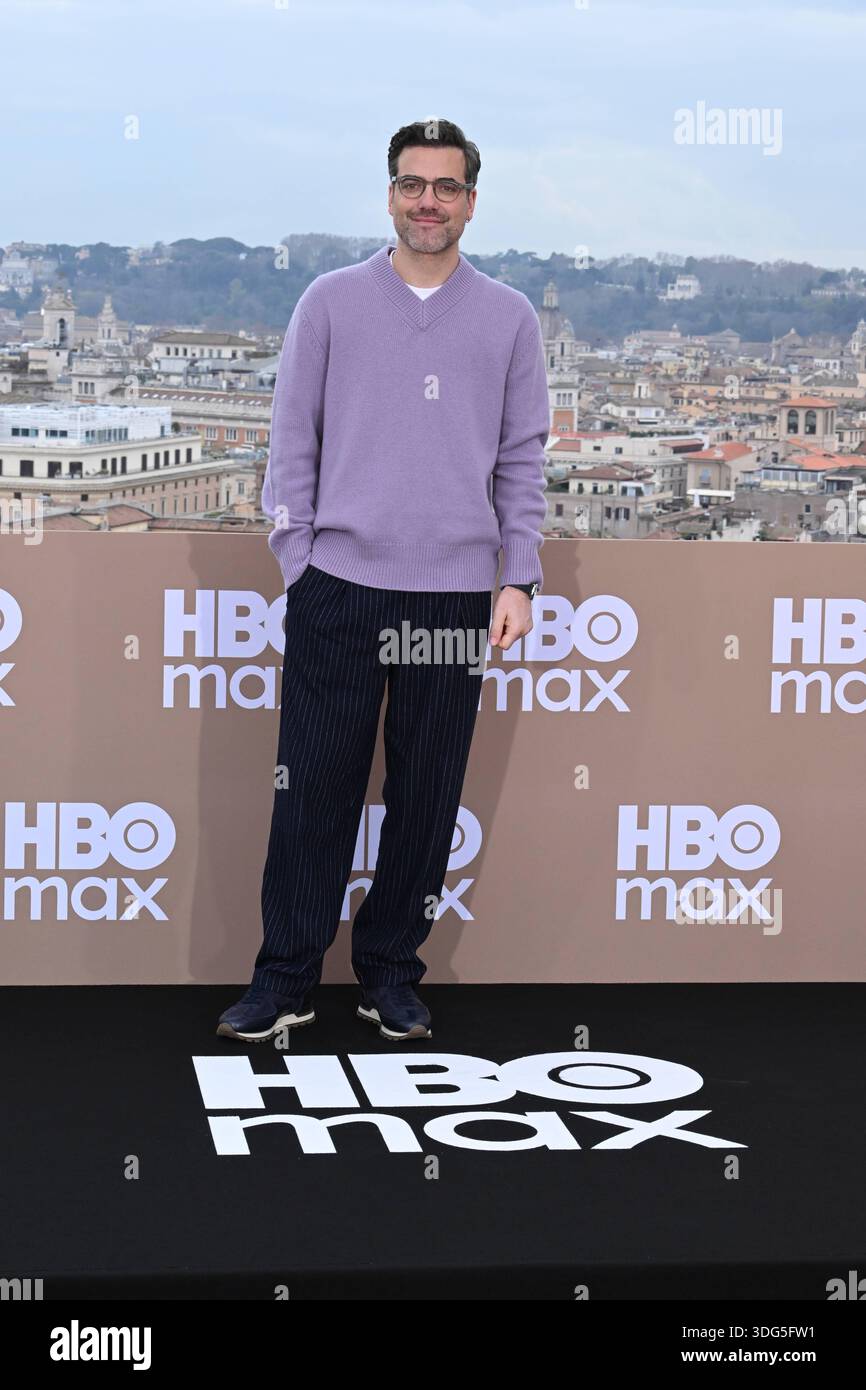 Rome: Hotel De La Ville. HBO Max Italia Photocall. Pictured: Daniel ...