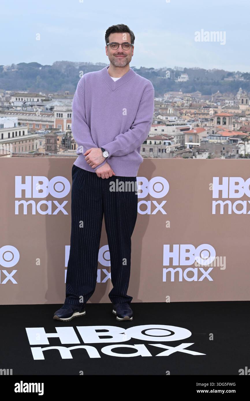 Rome: Hotel De La Ville. HBO Max Italia Photocall. Pictured: Daniel ...