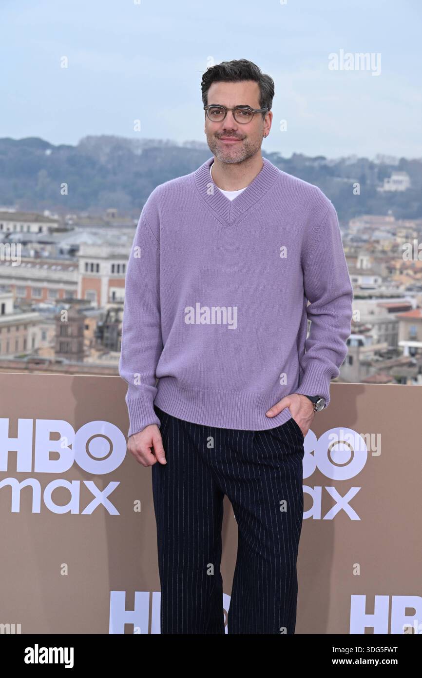 Rome: Hotel De La Ville. HBO Max Italia Photocall. Pictured: Daniel ...