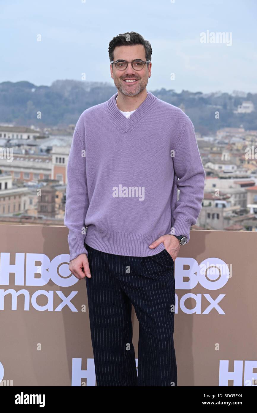 Rome: Hotel De La Ville. HBO Max Italia Photocall. Pictured: Daniel ...