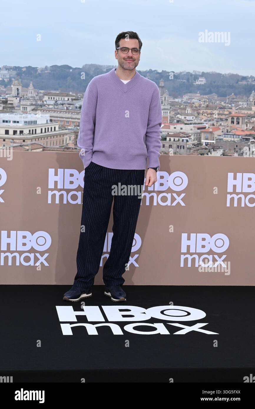 Rome: Hotel De La Ville. HBO Max Italia Photocall. Pictured: Daniel ...