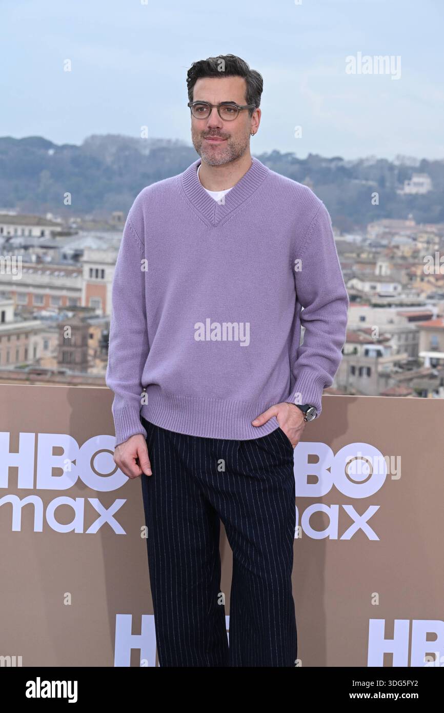 Rome: Hotel De La Ville. HBO Max Italia Photocall. Pictured: Daniel ...