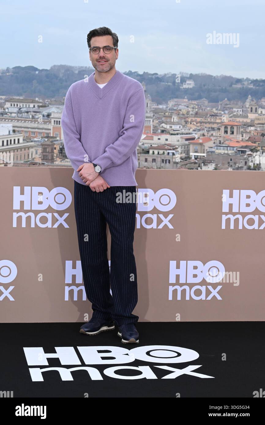 Rome: Hotel De La Ville. HBO Max Italia Photocall. Pictured: Daniel ...